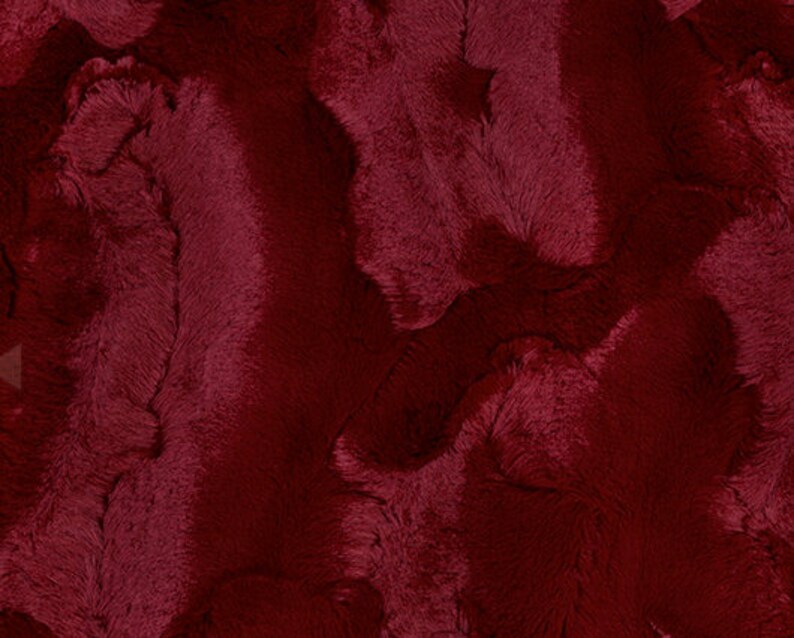 Merlot Hide Minky Cuddle Luxe Minky Fabric Cuddle Luxe Fabric Dark Red Minky Fabric Cuddle 10 Mm ...