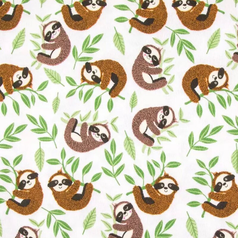 Sloth Fabric - Etsy