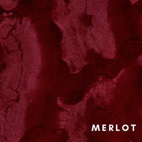 Merlot Hide Minky Cuddle Luxe Minky Fabric Cuddle Luxe Fabric Dark Red ...