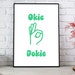 Okie Dokie Art Print Digital Download Red and White OK Hand - Etsy