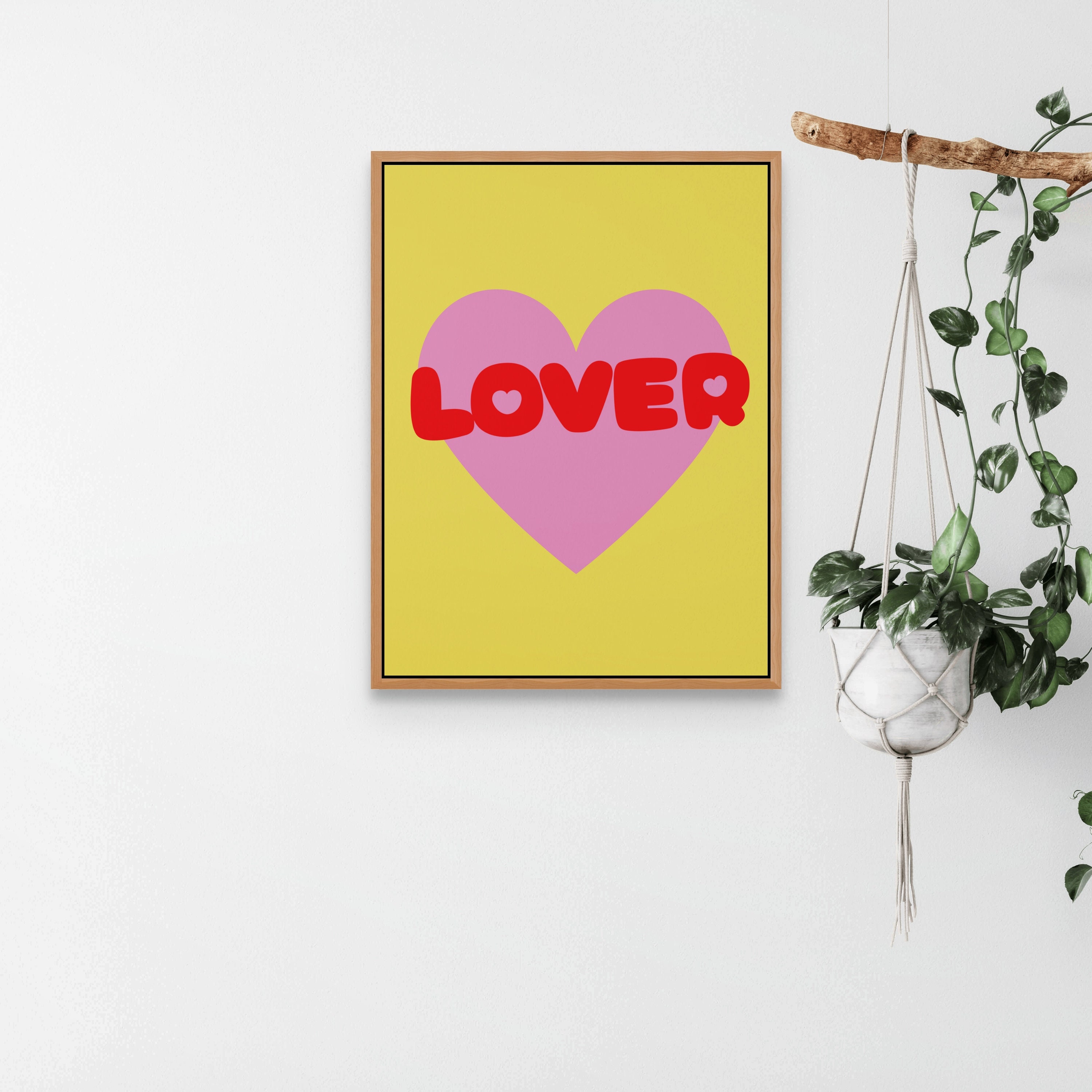 Lover Art Print, Love Heart Poster, Valentine's Day Decor, TS Lyric Art ...