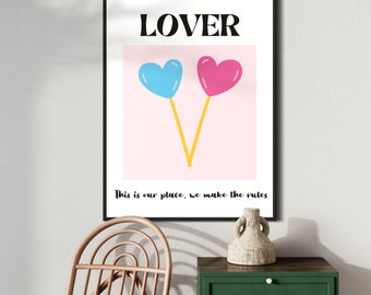 Lover Taylor Swift Poster This is Our Place, We Make the Rules Song ...