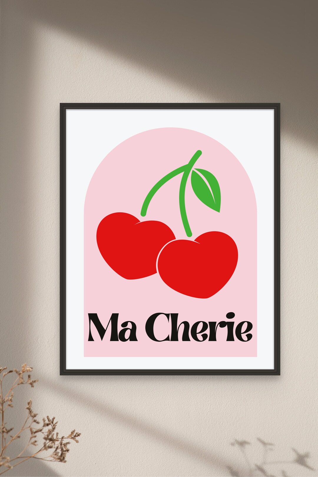 Cherry Poster: Ma Cherie Preppy Bedroom Print (digital Download) - Etsy