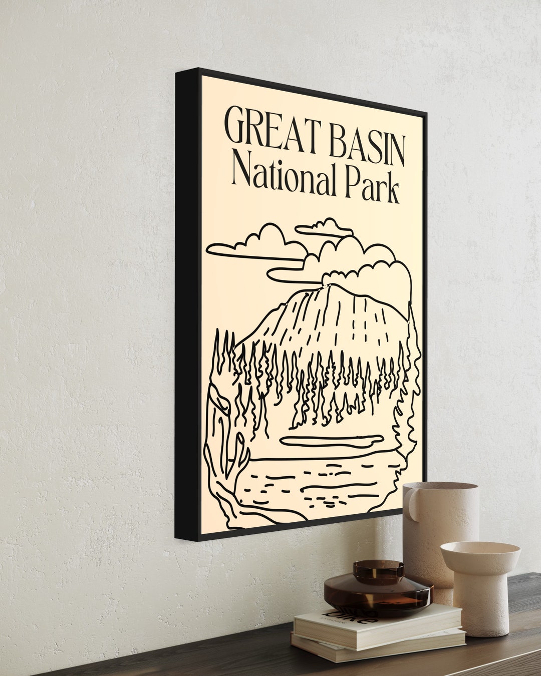 Great Basin Art Print, National Park Poster, Nevada Art, Digital ...