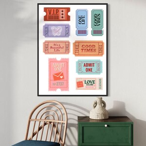 Trendy Wall Art, Life Ticket Stub Poster, Printable College Apartment ...