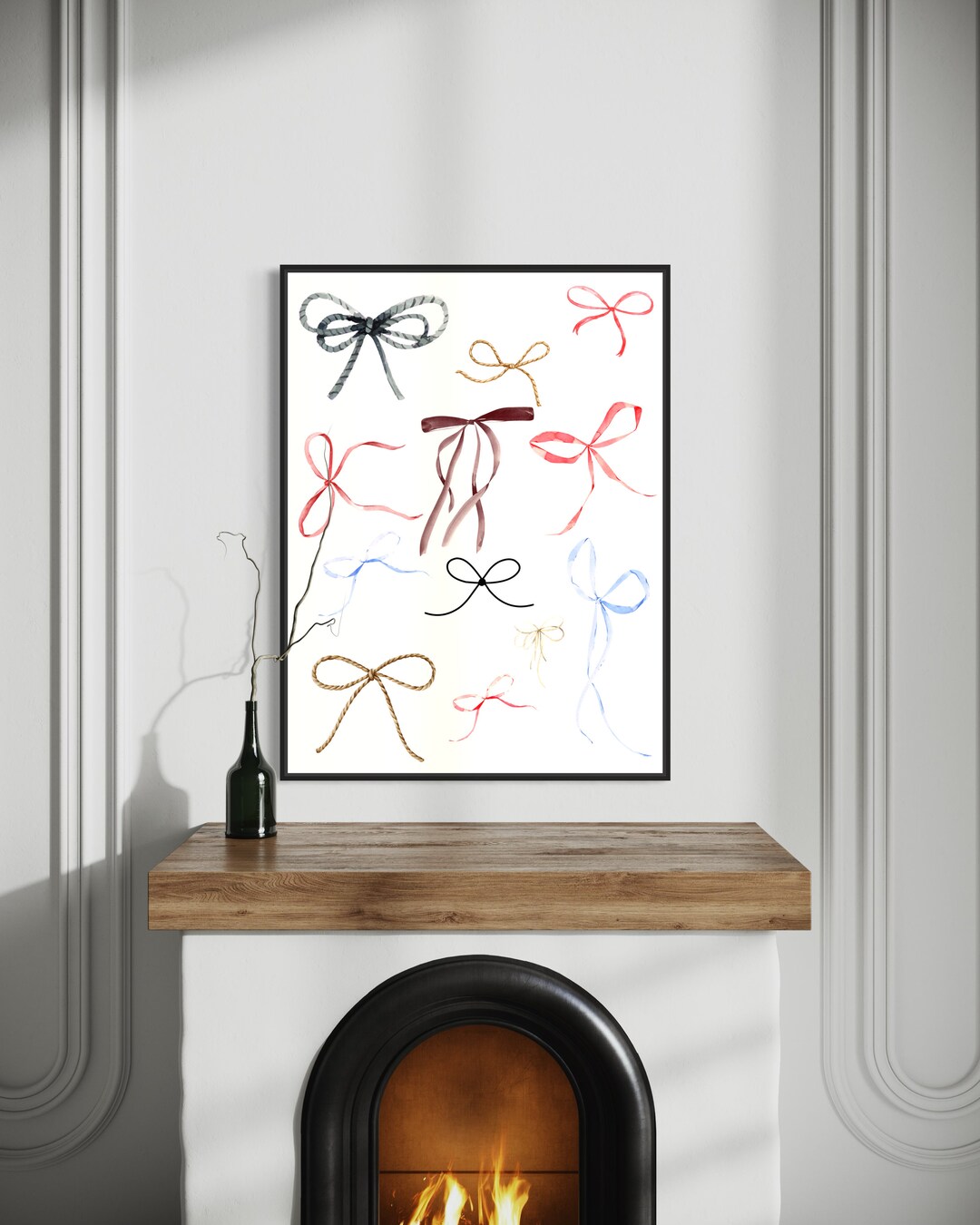 Colorful Bows Coquette Art Print, Soft Girl Aesthetic, Girly Poster ...