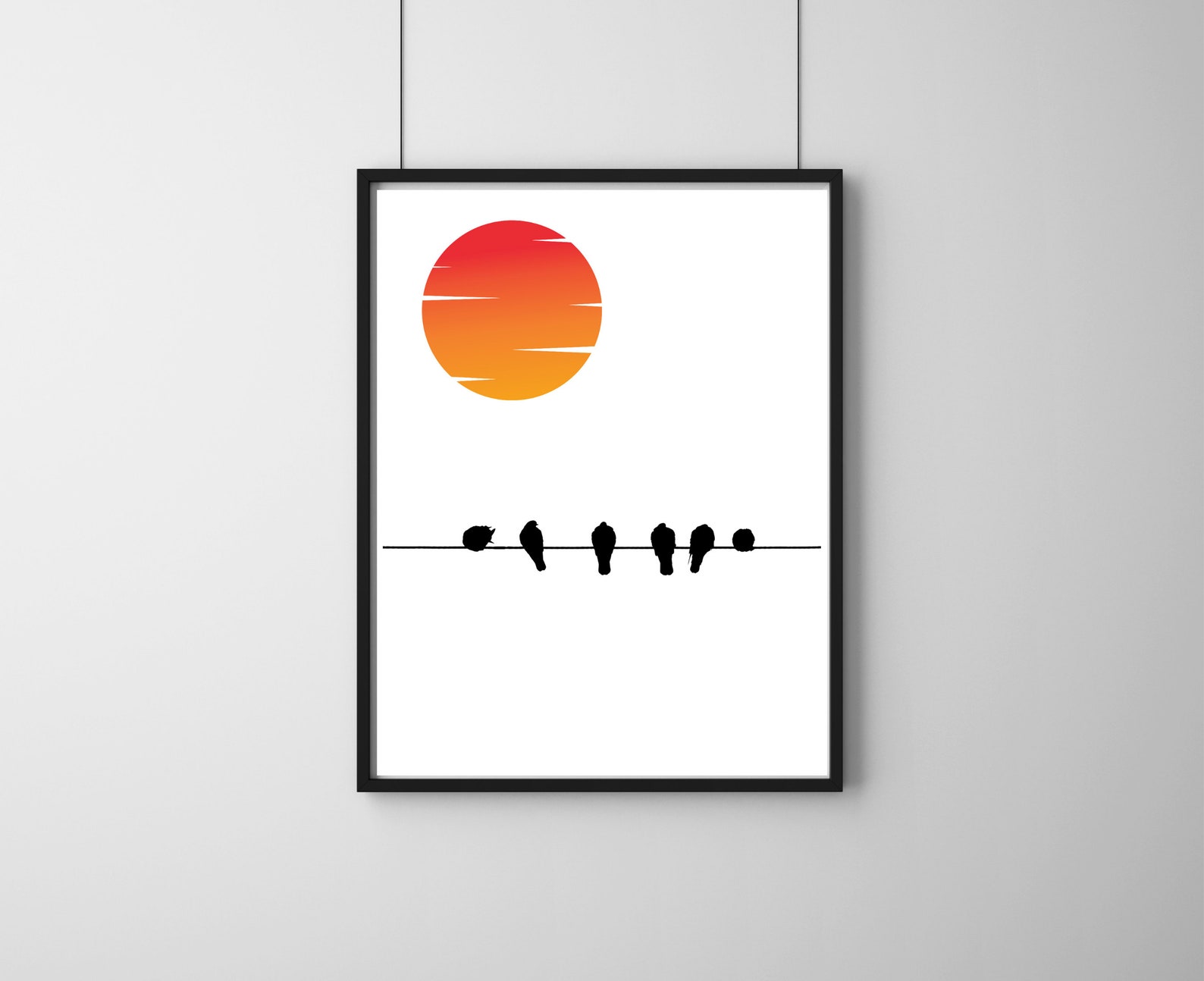 Birds on a Wire to the Saint, BOHO Style, Wall Art, Poster, Wall Art ...