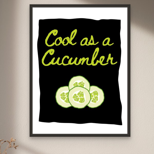 Cool as a Cucumber - Etsy