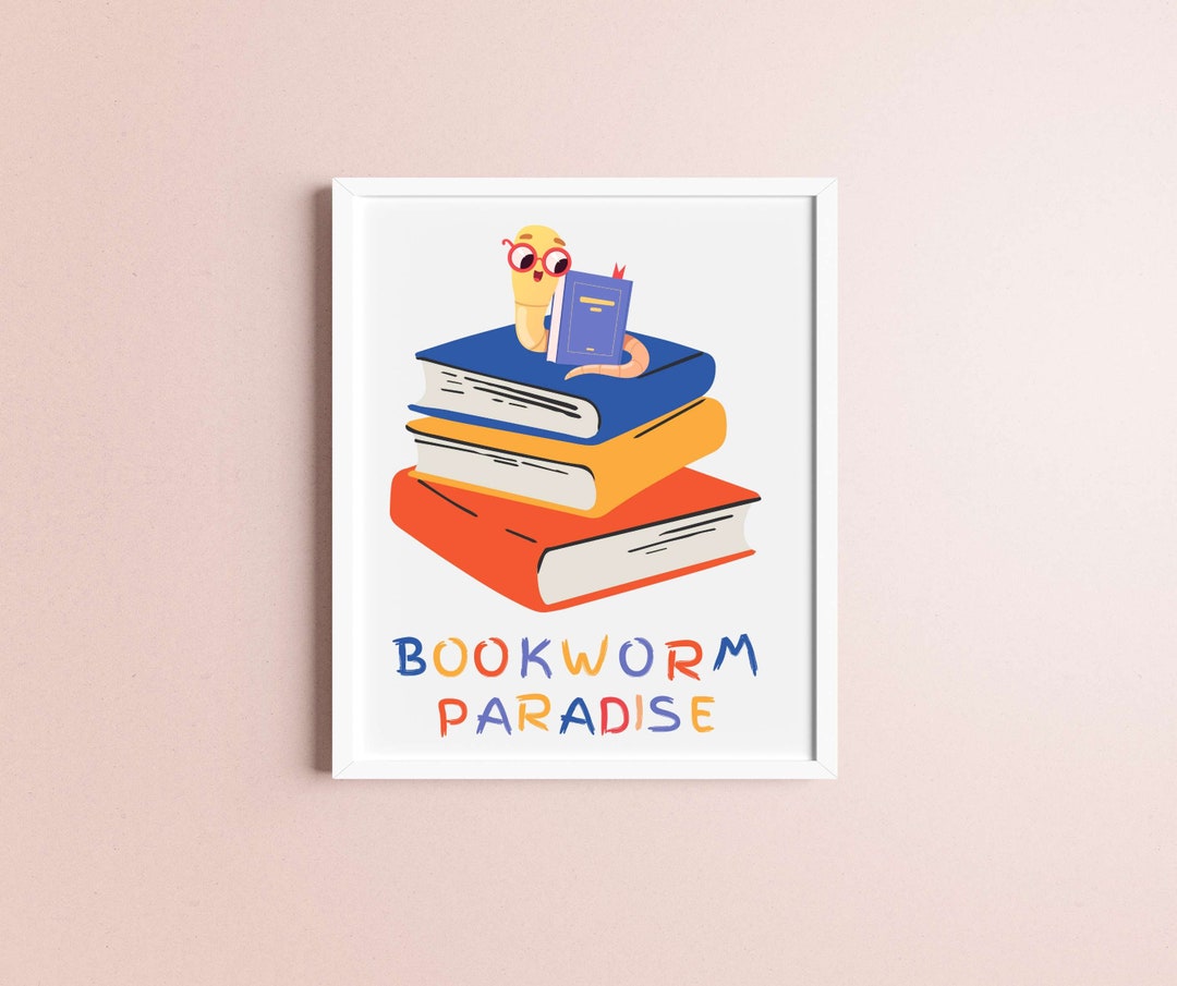 Book Worm Paradise, Reading Corner Sign, Classroom Decor, Reading ...