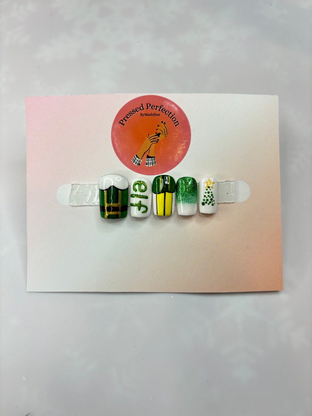 Elf Nails | Elf Christmas Nails | Holiday Press on Nails | Green Nails ...