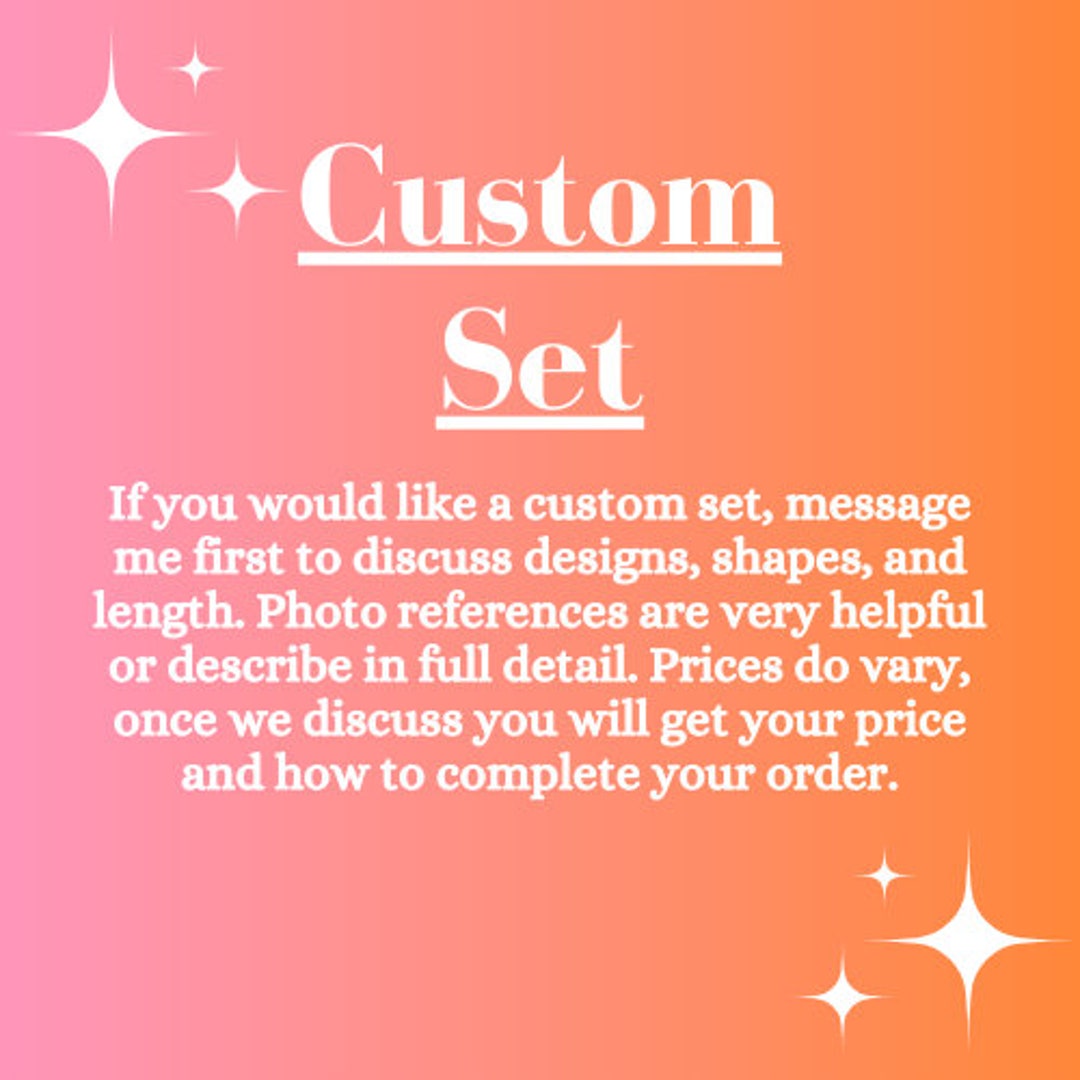 Custom Nail Sets | Custom Nails | Custom Designs | Pick Ur Own Nails - Etsy