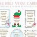 Elf on the Shelf Accessories, Kids Christmas Bible Verse Cards, 24 ...