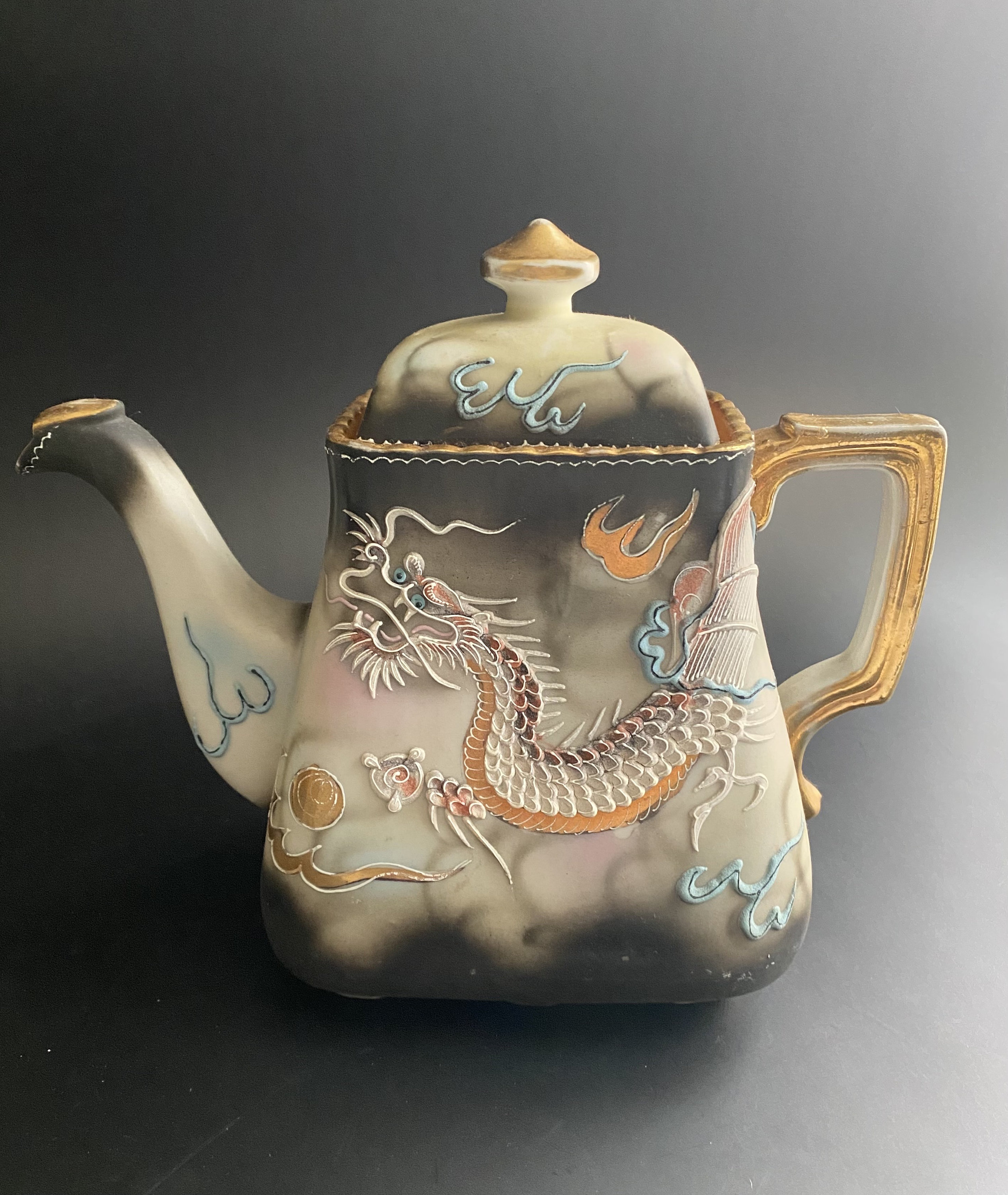 Antique Dragonware Tea Set Mooriyama Mori-machi Dragonware Hand Painted ...