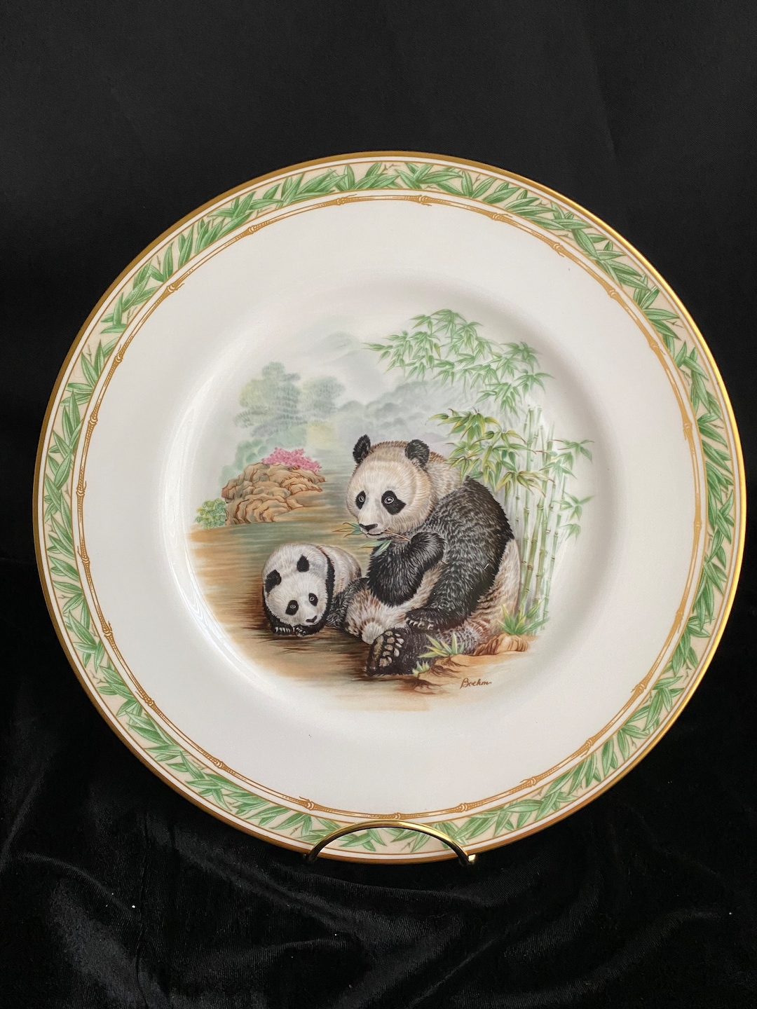 Edward Marshall Boehm - Giant Panda Plate Collection "peace" - Limited ...