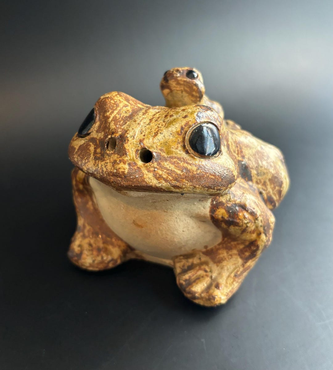 Pottery Frog Figurine Japanese Shigaraki Ware Vintage Japanese ...