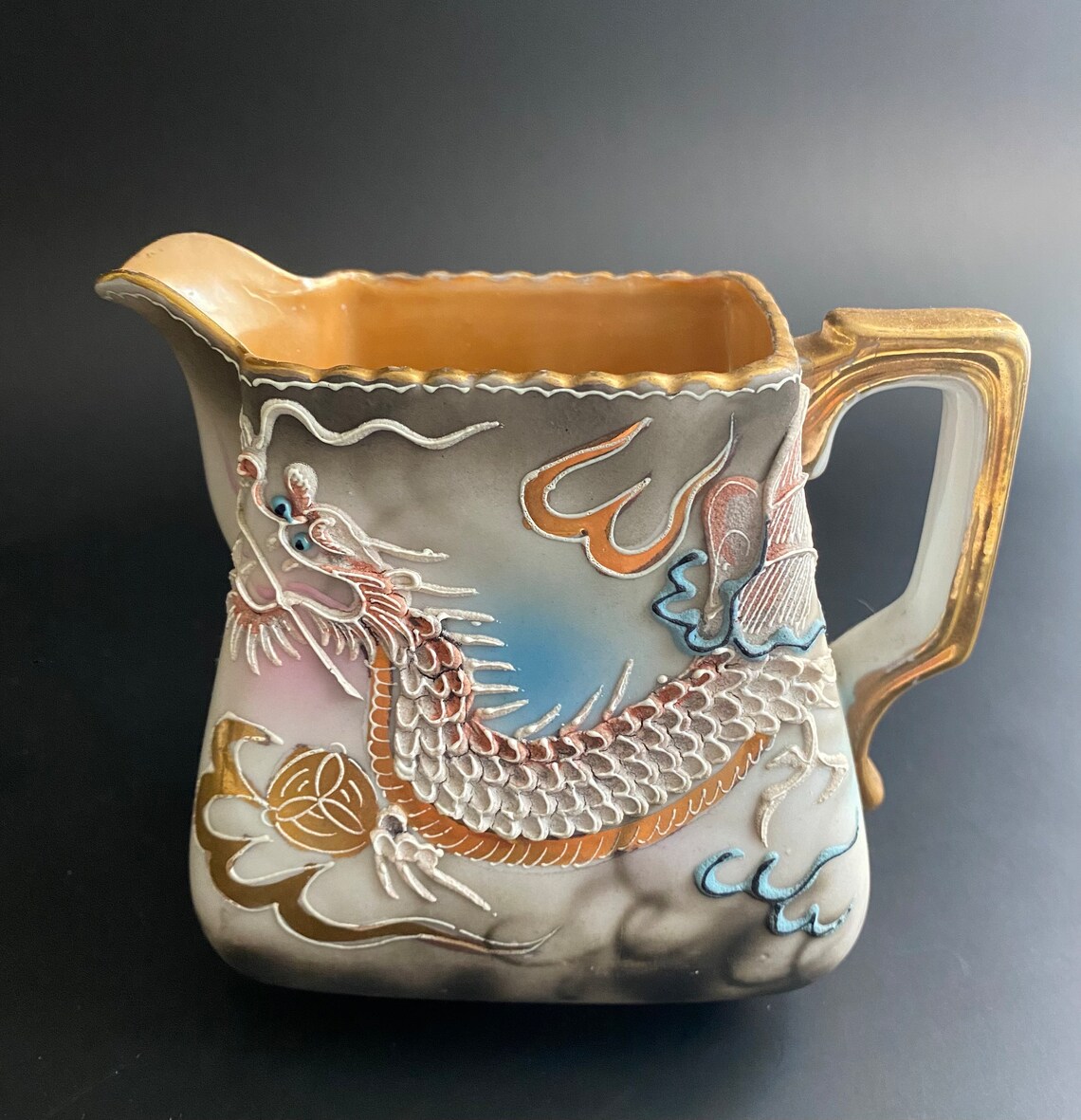 Antique Dragonware Tea Set Mooriyama Mori-machi Dragonware Hand Painted ...