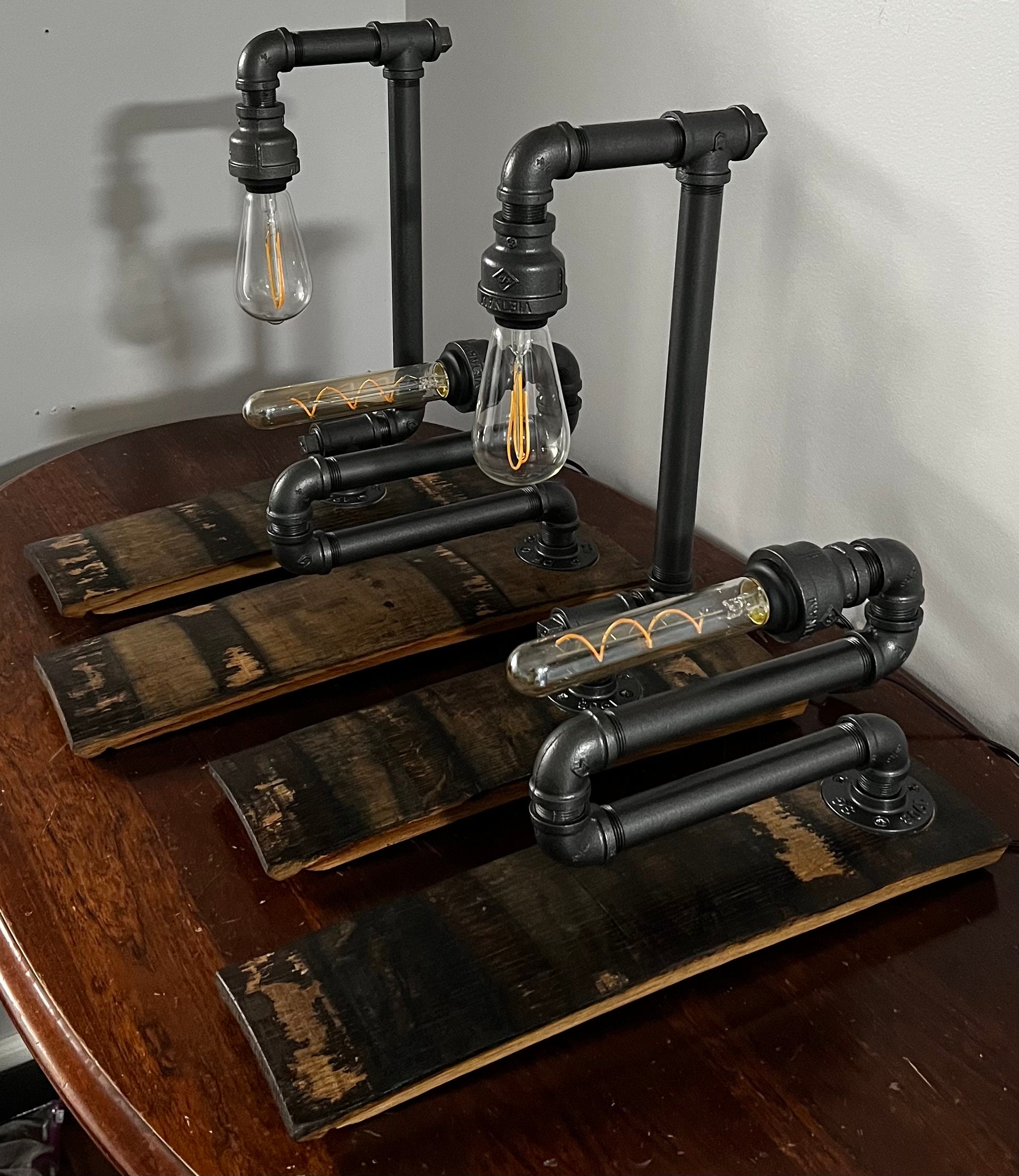 Whiskey Barrel Rustic Lamps - Etsy