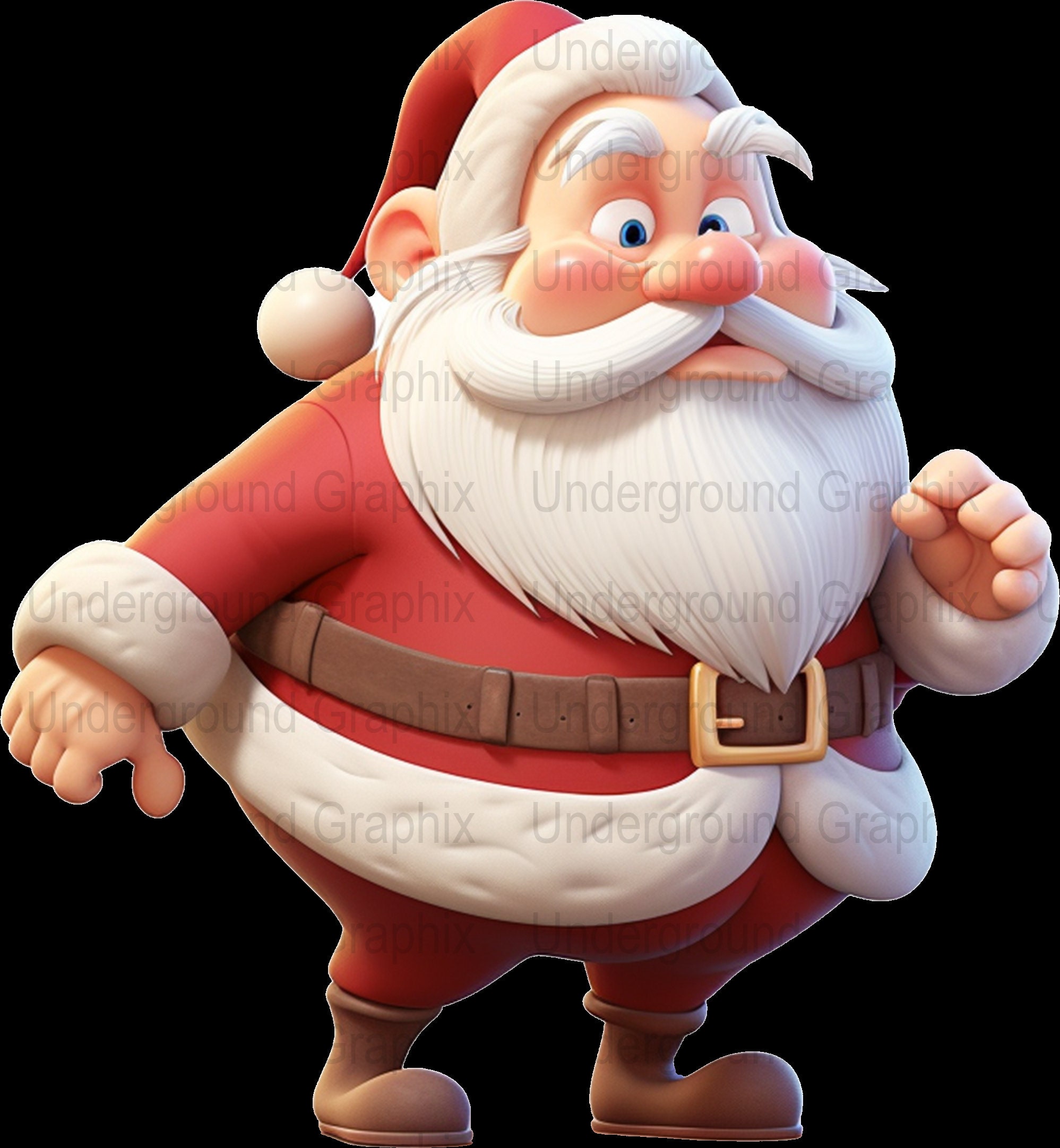 Digital Santa Clipart Bundle, SVG/PNG/JPEG Santa Illustrations ...