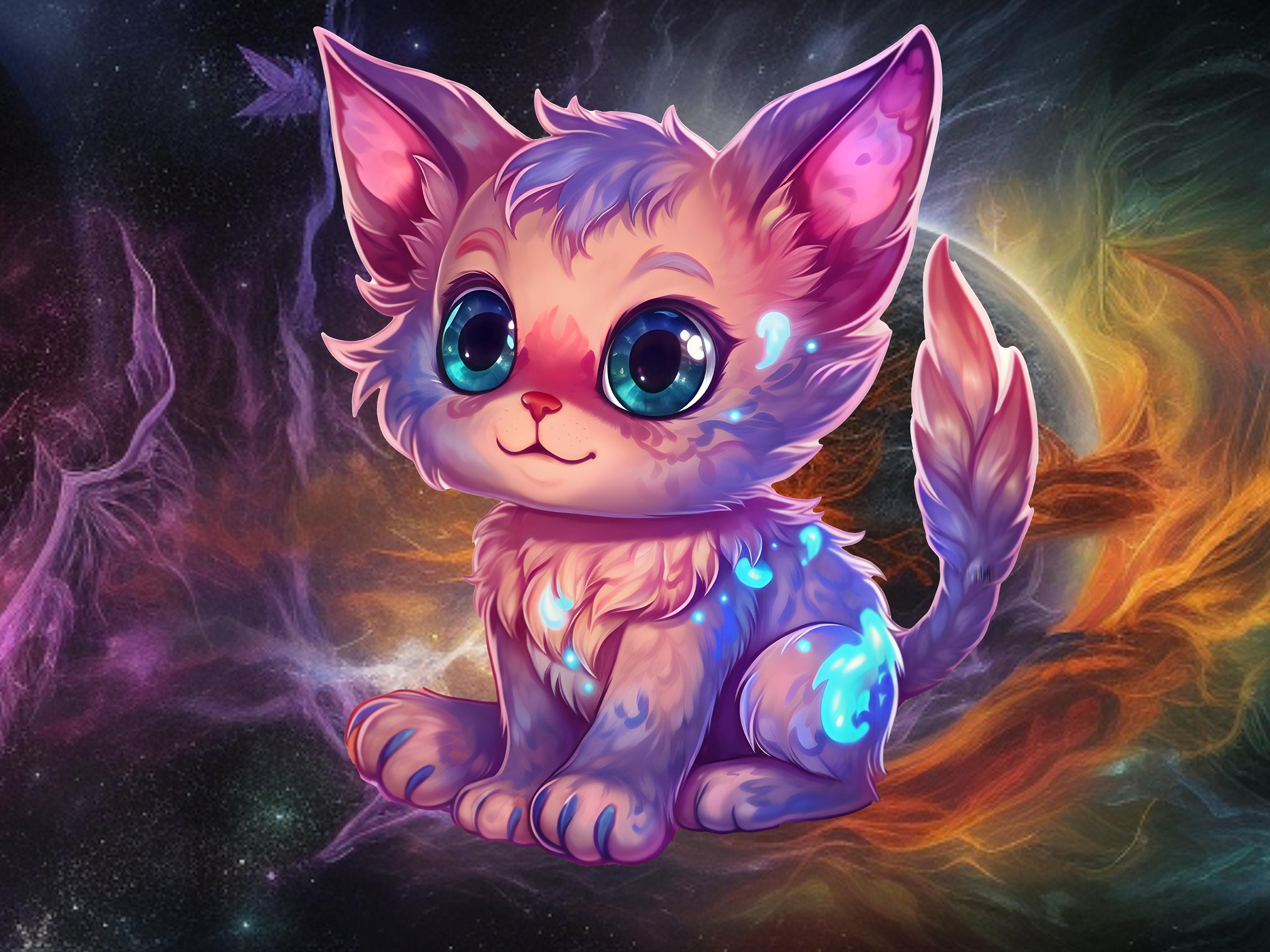 10 Fairy Cat Bundle Magical Clipart S1| Instant Download | Cat Jpgs ...