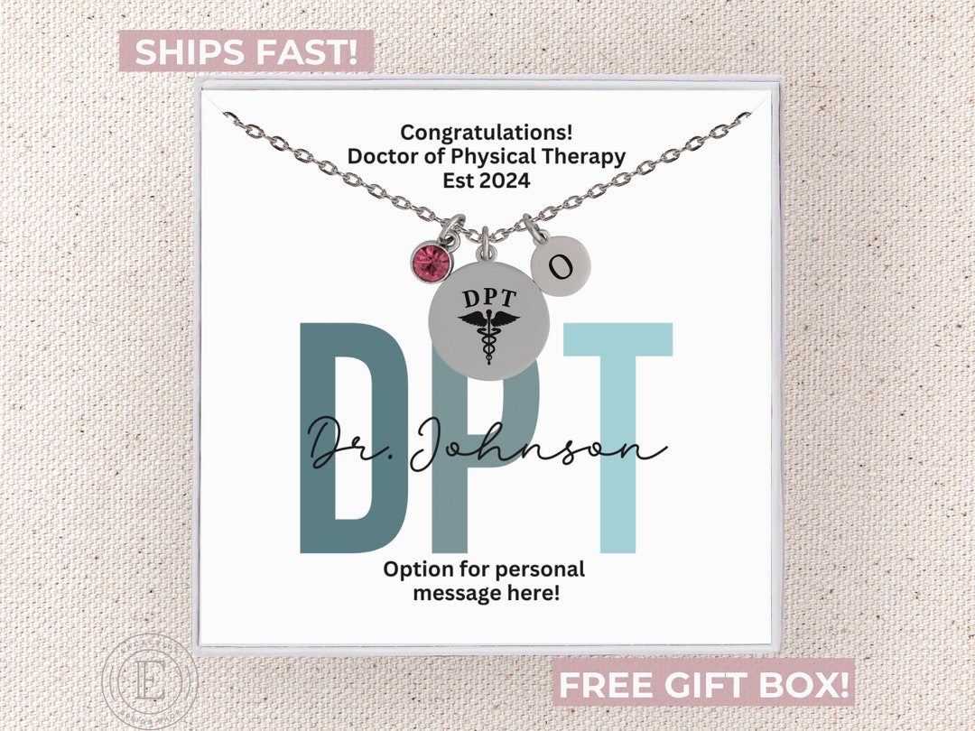 Doctor of Physical Therapy Graduation Custom Necklace Gift for DPT ...