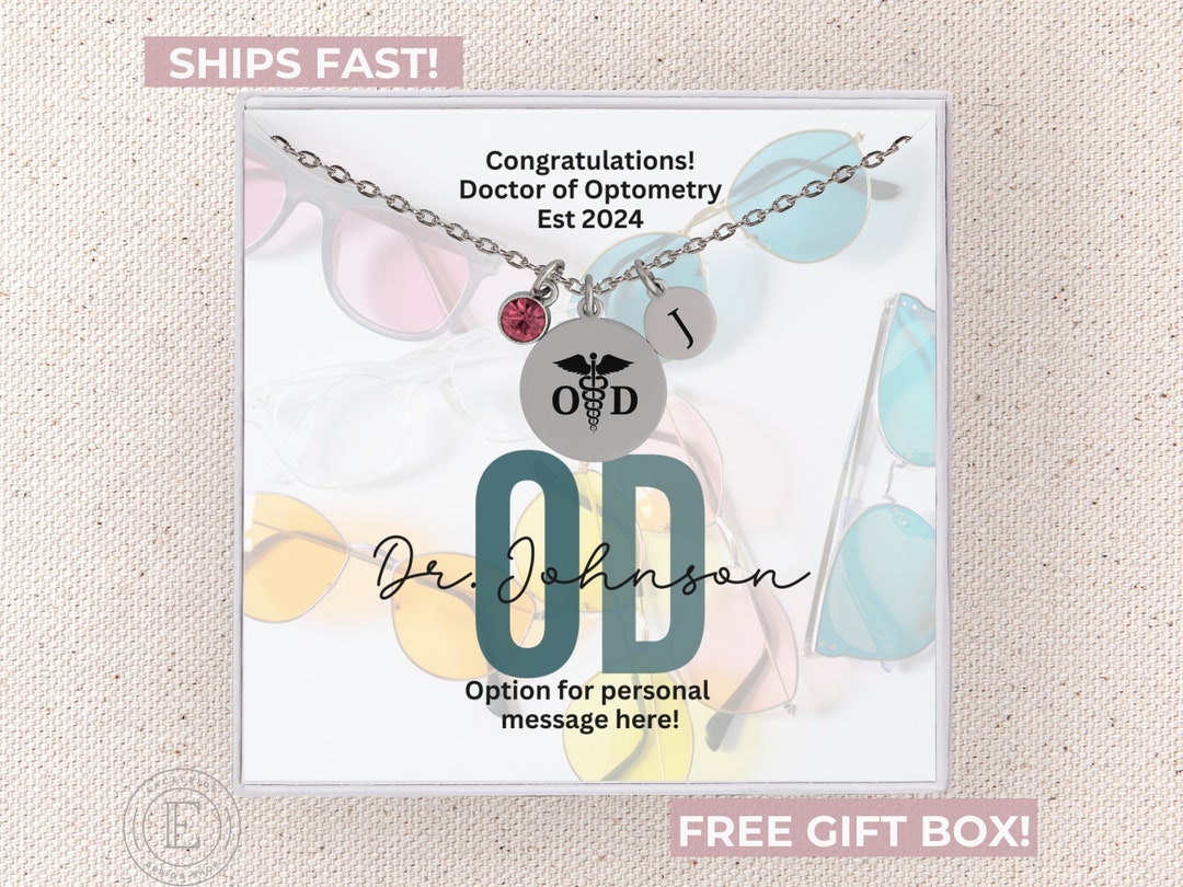 Optometrist Graduation Necklace Custom Optometry School Graduate ...