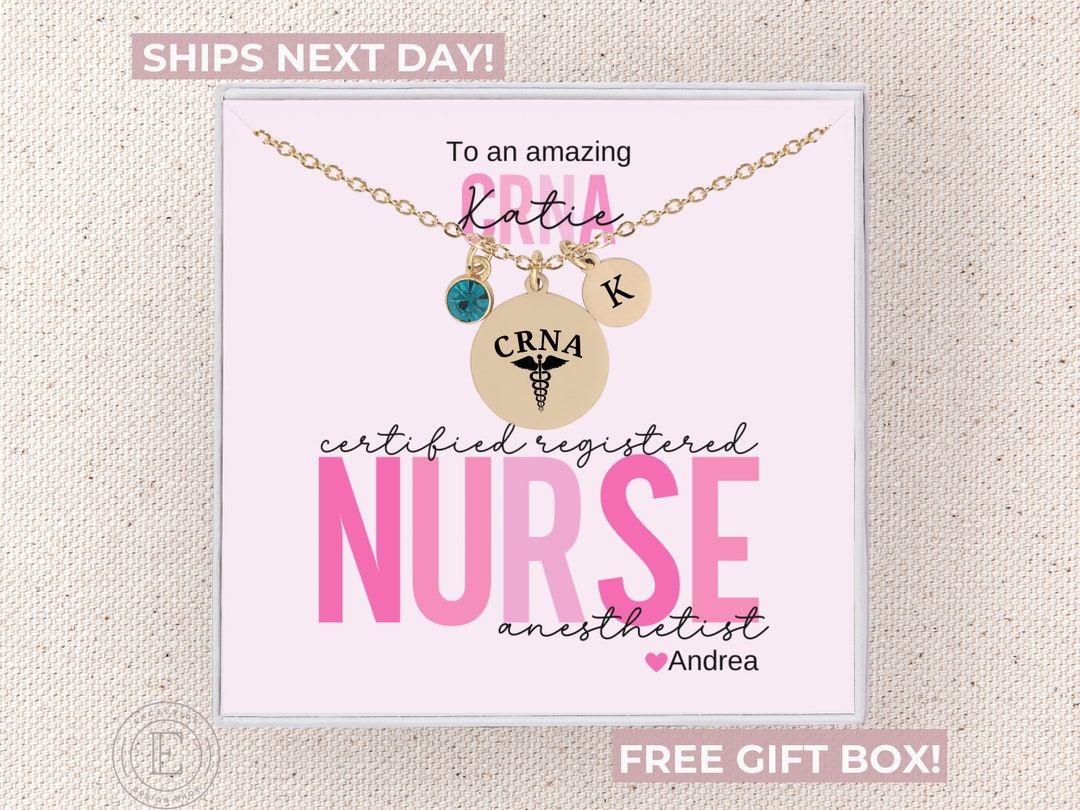 CRNA Necklace Personalized Nurse Anesthetist Graduation Gift Custom ...