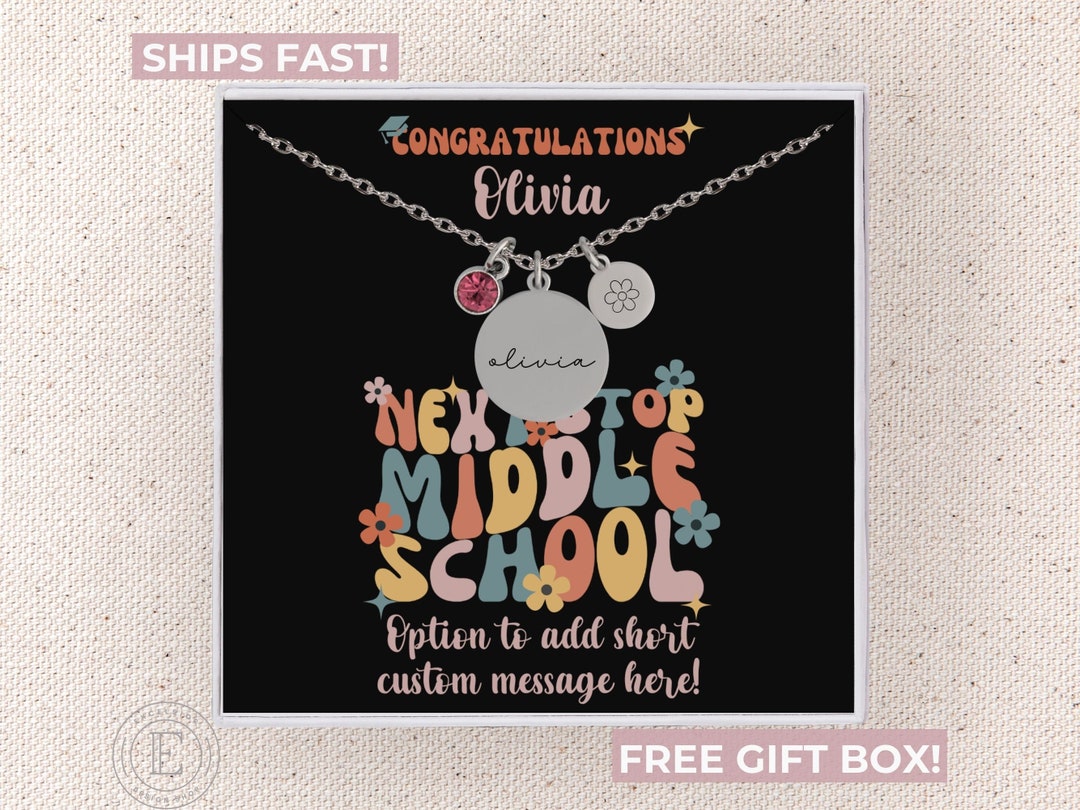 5th Grade Graduation Necklace Custom Elementary School Graduation ...