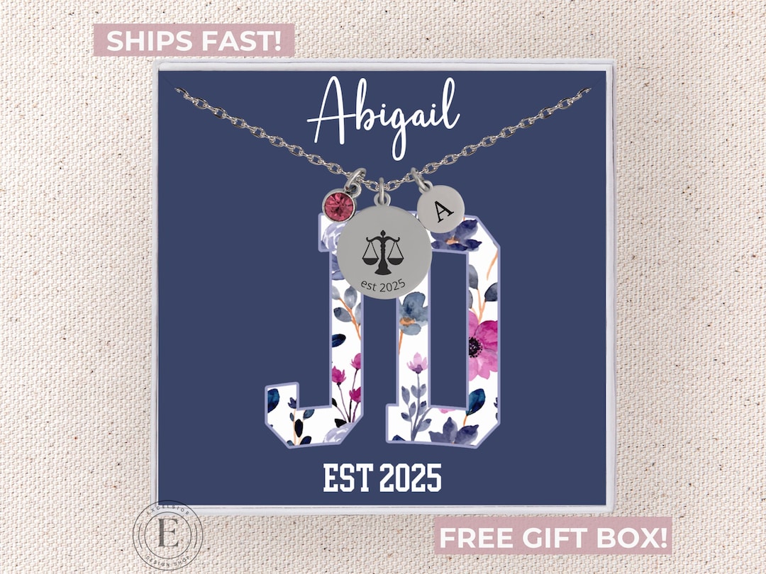 Law School Graduation Necklace Custom New Lawyer Graduation Gift for ...