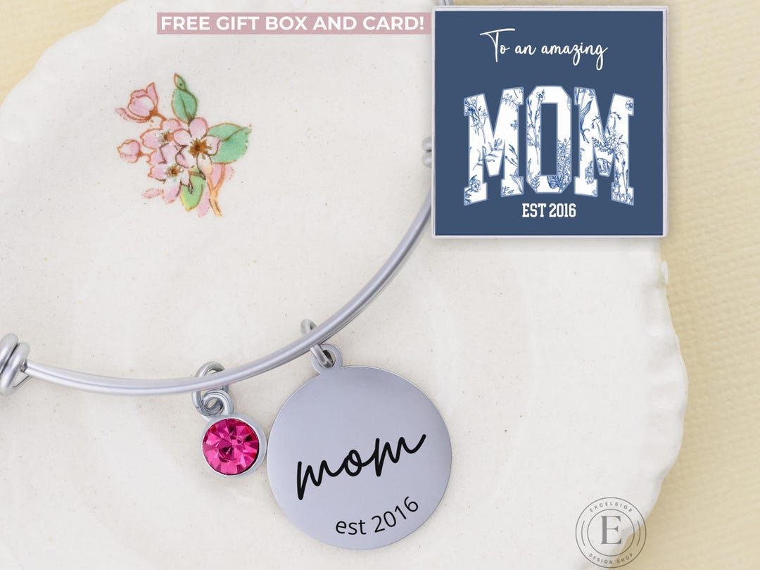 Personalized Mom Bracelet Custom Mom Bracelet Mothers Day Gift for Mom ...