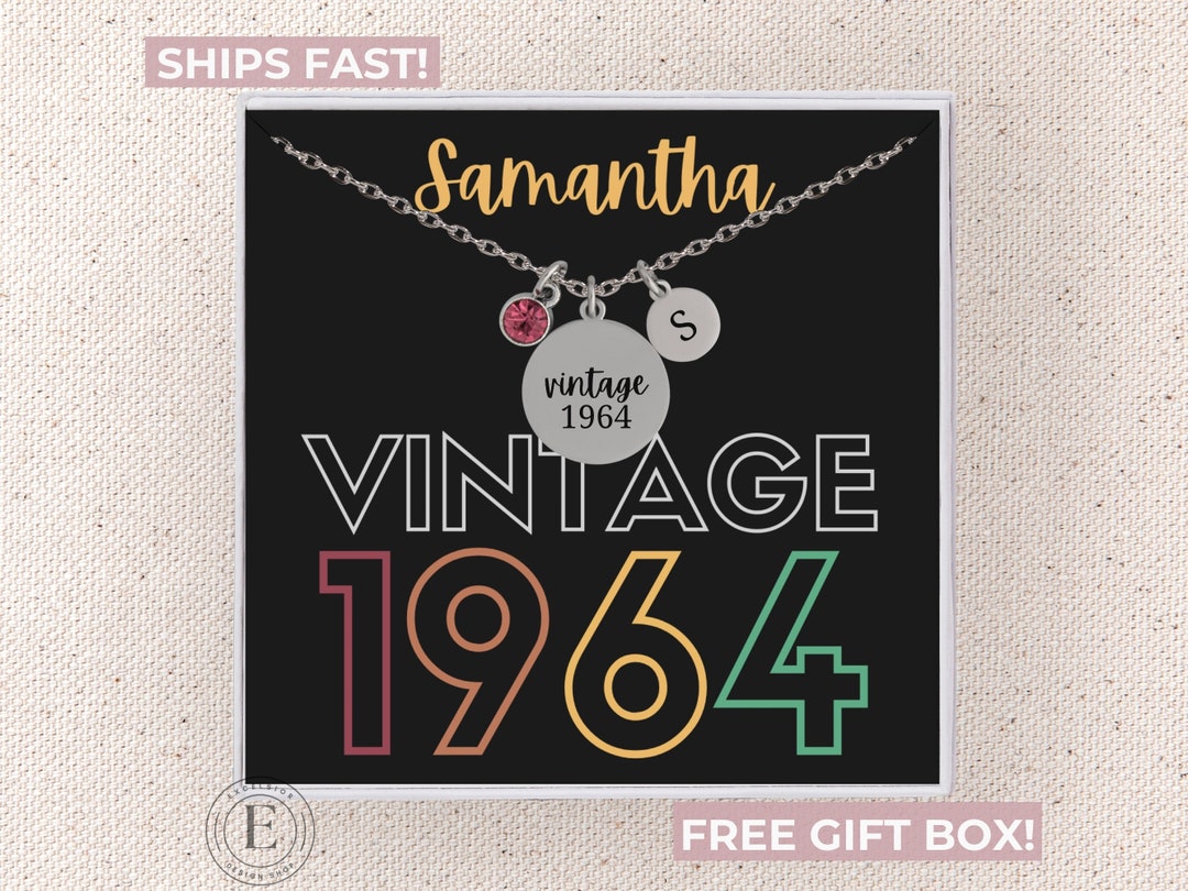 60th Birthday Necklace Custom 60th Birthday Jewelry Personalized 60th ...