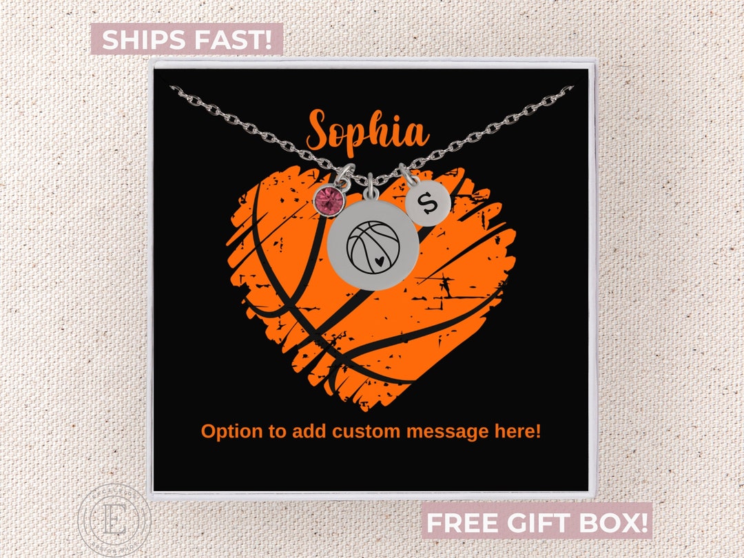 Basketball Necklace Custom Basketball Jewelry Basketball Team Gift ...