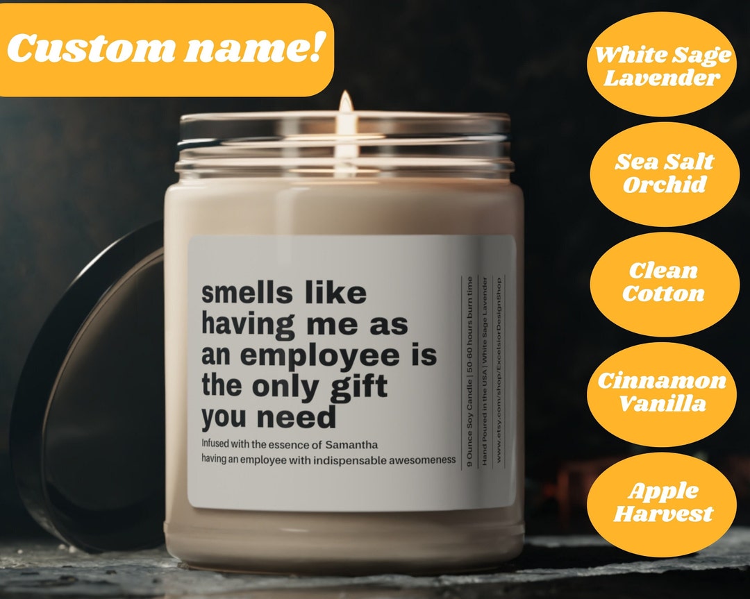 Custom Boss Gift Funny Personalized Candle Funny Coworker Entrepreneur ...