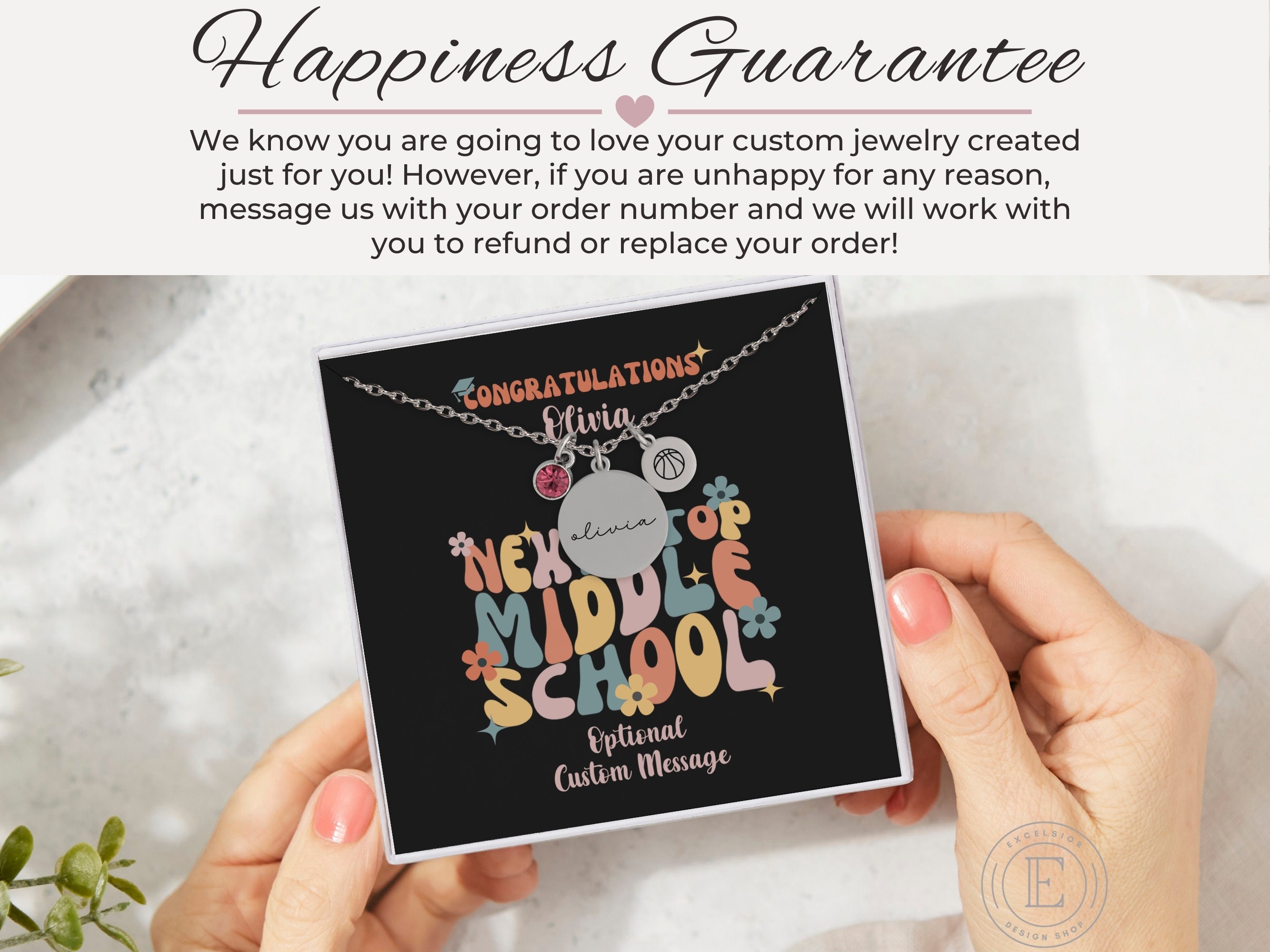 5th Grade Graduation Necklace Custom Elementary School Graduation ...