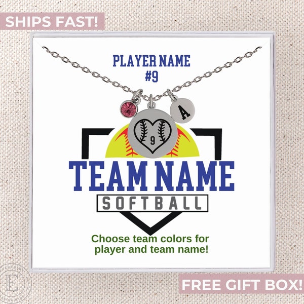 Softball Necklace - Etsy