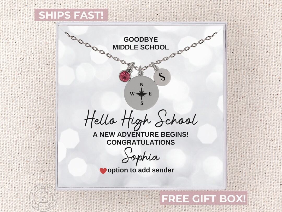 8th Grade Graduation Necklace Custom Middle School Graduation Jewelry ...