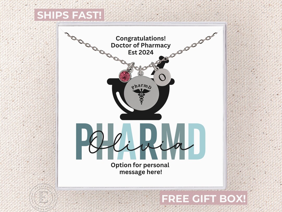 Pharmacist Graduation Necklace Custom Doctor of Pharmacy Graduation ...