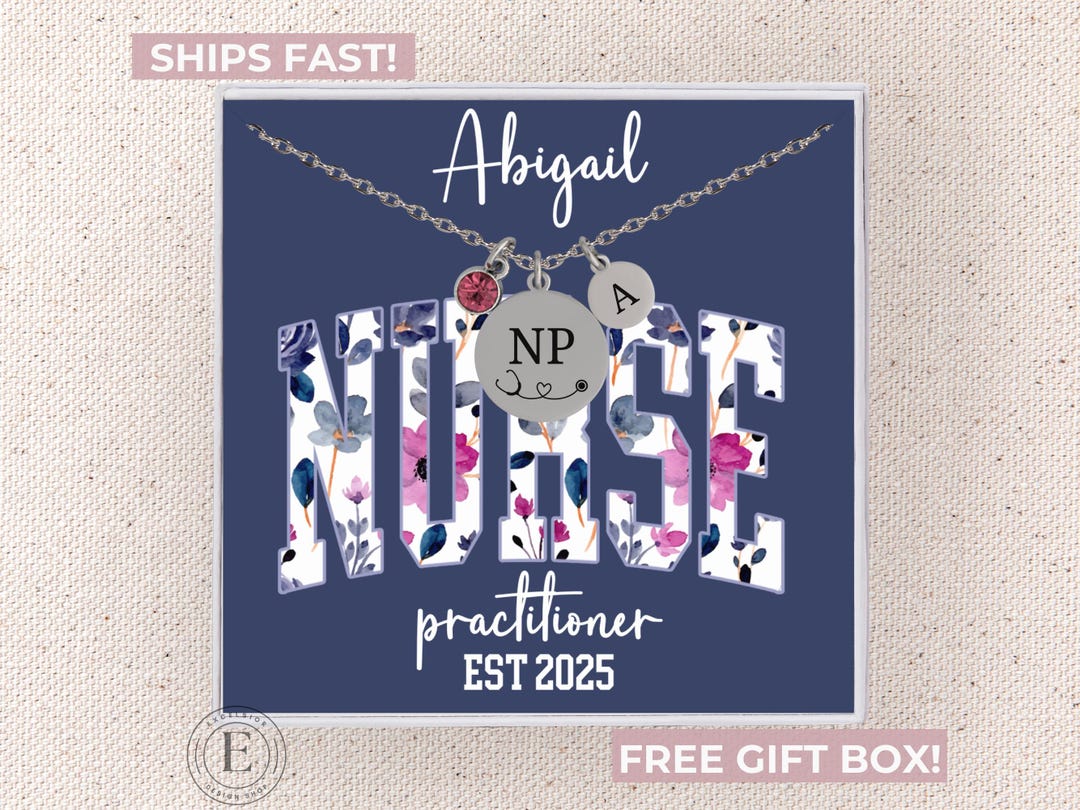 Nurse Practitioner Necklace Personalized NP Appreciation Jewelry Custom ...