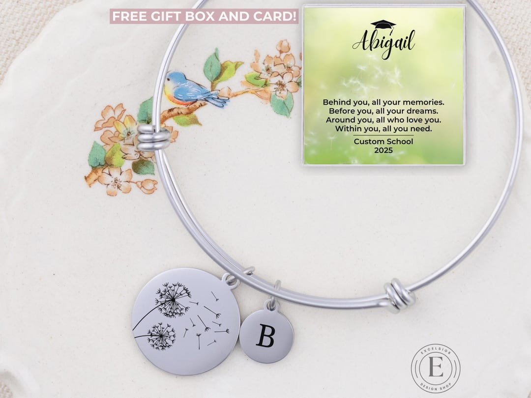 Personalized Graduation Bracelet Customized Graduation Jewelry College ...
