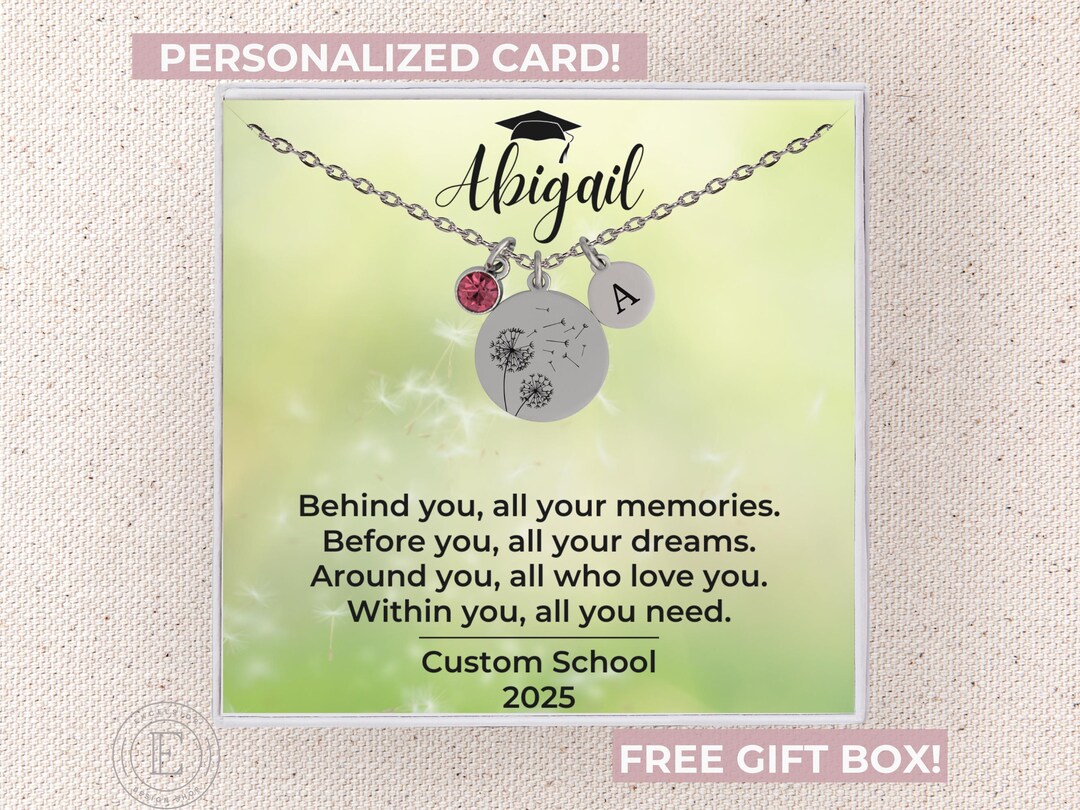 Personalized Graduation Necklace Customized Graduation Jewelry College ...