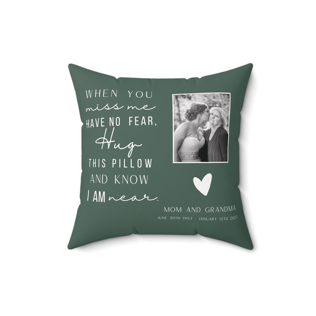 Memorial-pillow Custom Photo, Sympathy Gift for Loss of Mother, in ...