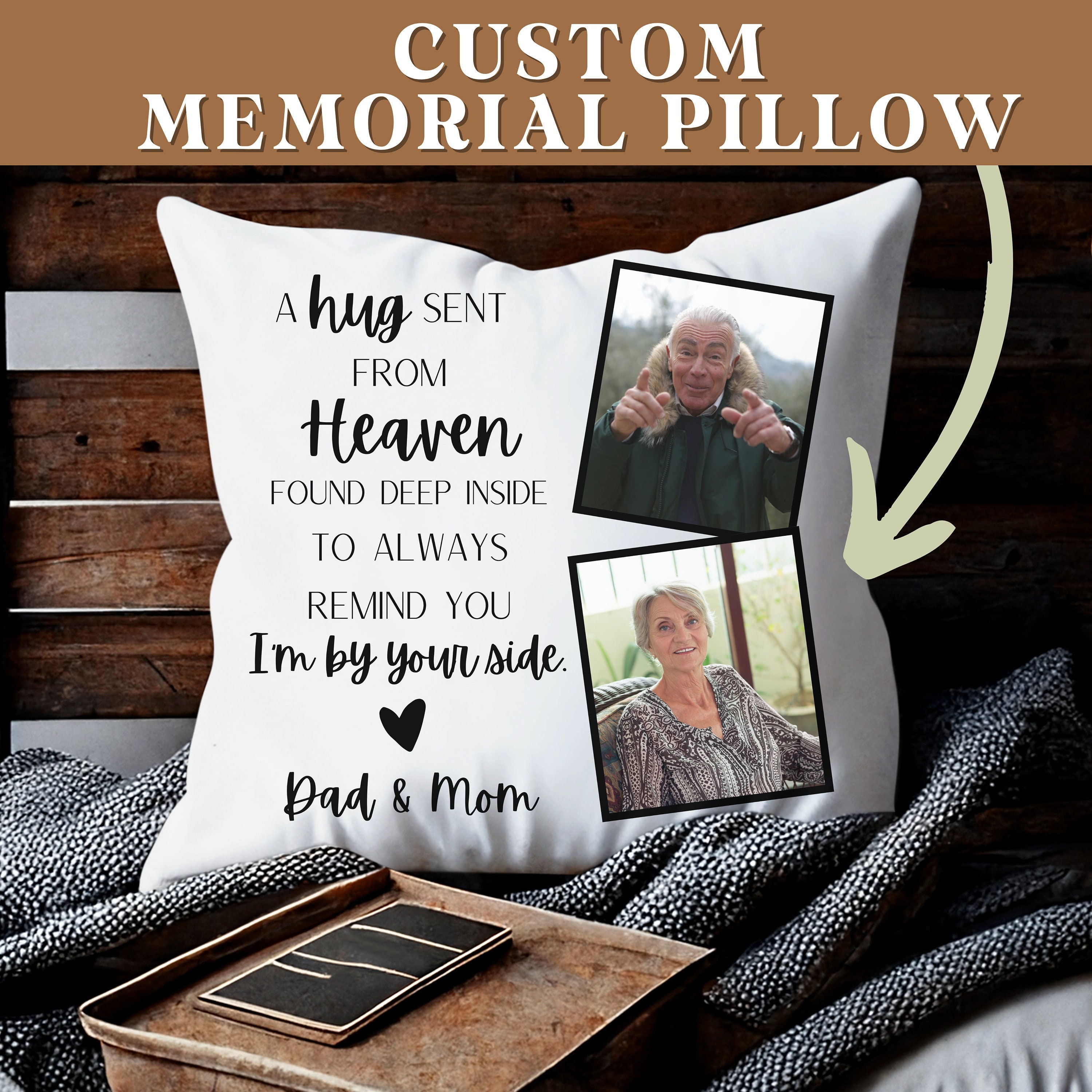 Personalized Photo Memorial Pillow, Bereavement Gift, Custom ...