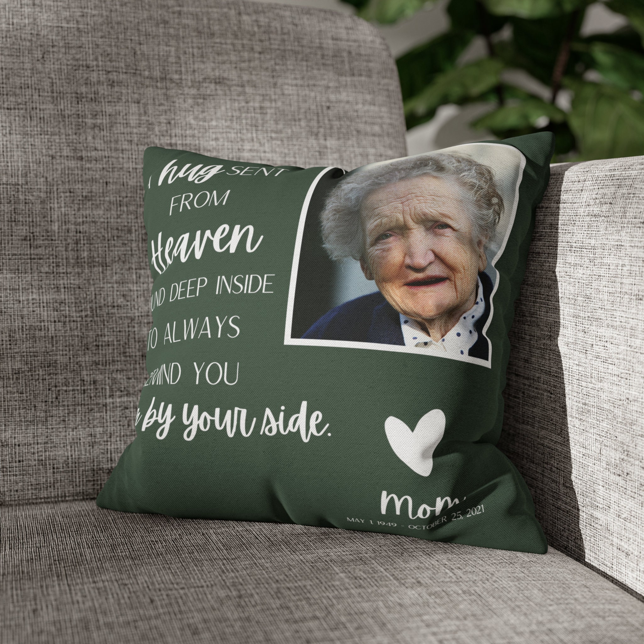 Personalized Photo Memorial Pillow, Bereavement Gift, Custom ...