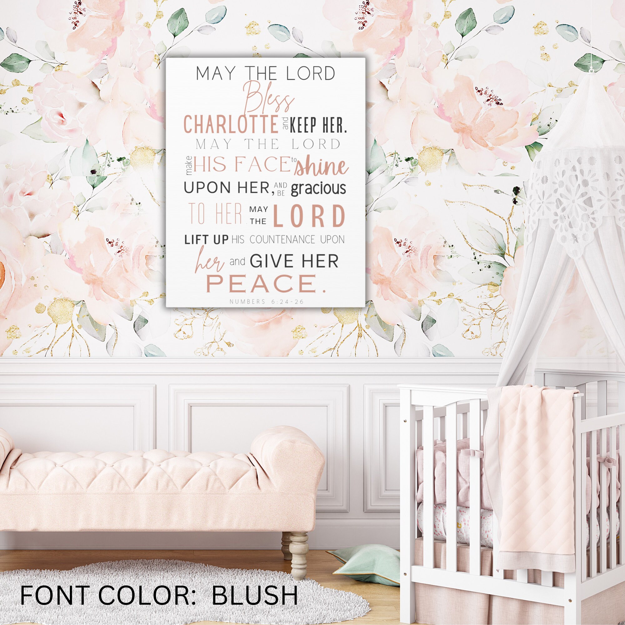 Personalized Baby Blessing Print, Custom New Baby Gift, Bible Verse ...