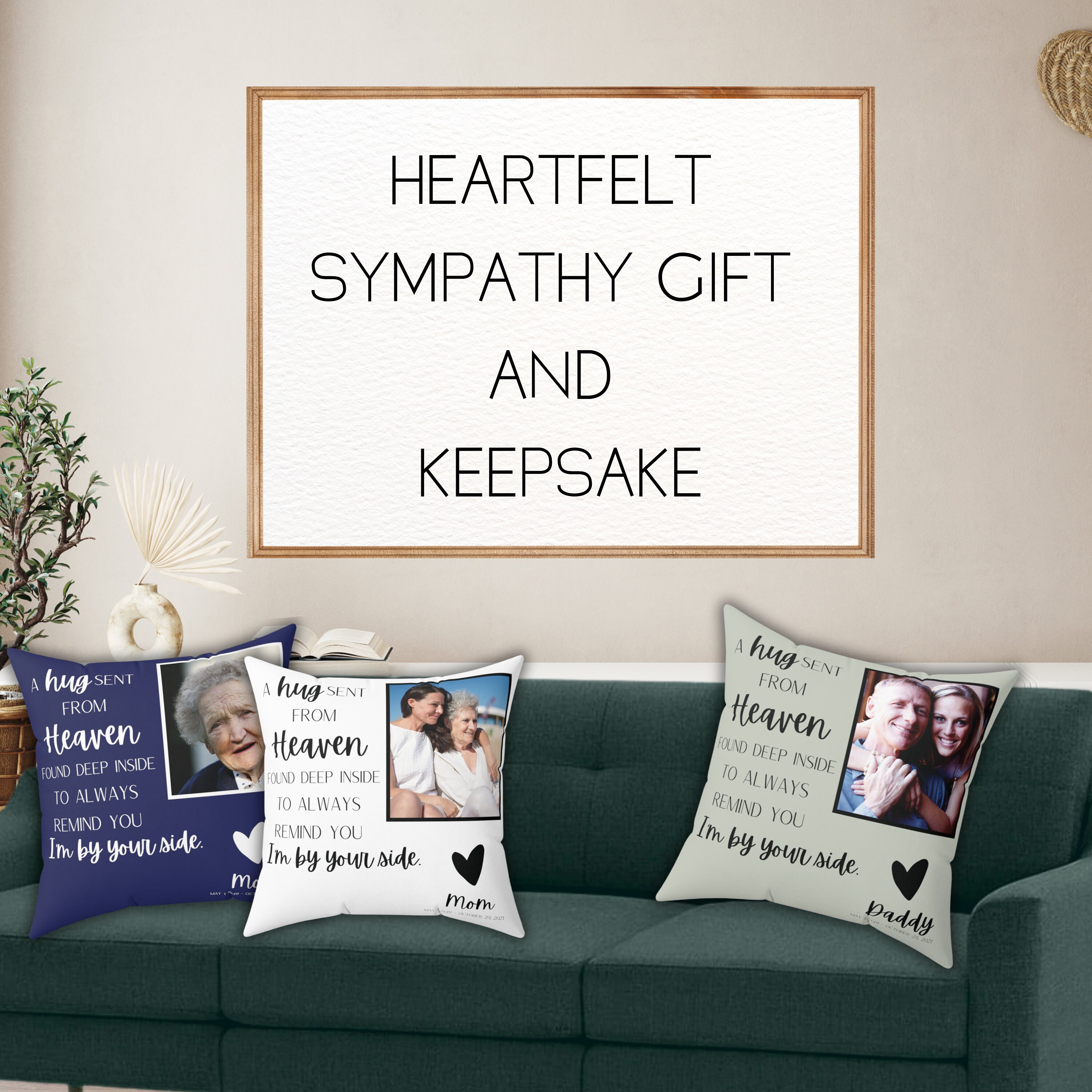 Personalized Photo Memorial Pillow, Bereavement Gift, Custom ...