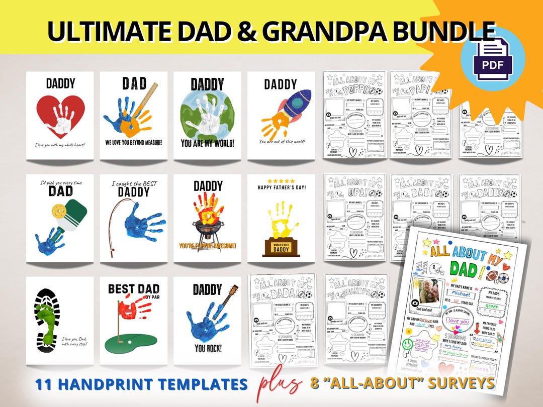 Fathers Day Handprint Craft, All About My Dad, Fathers Day Craft ...