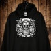 Black Viking Hoodie / Ragnar Feasting in Valhalla / Snakes and Skulls ...