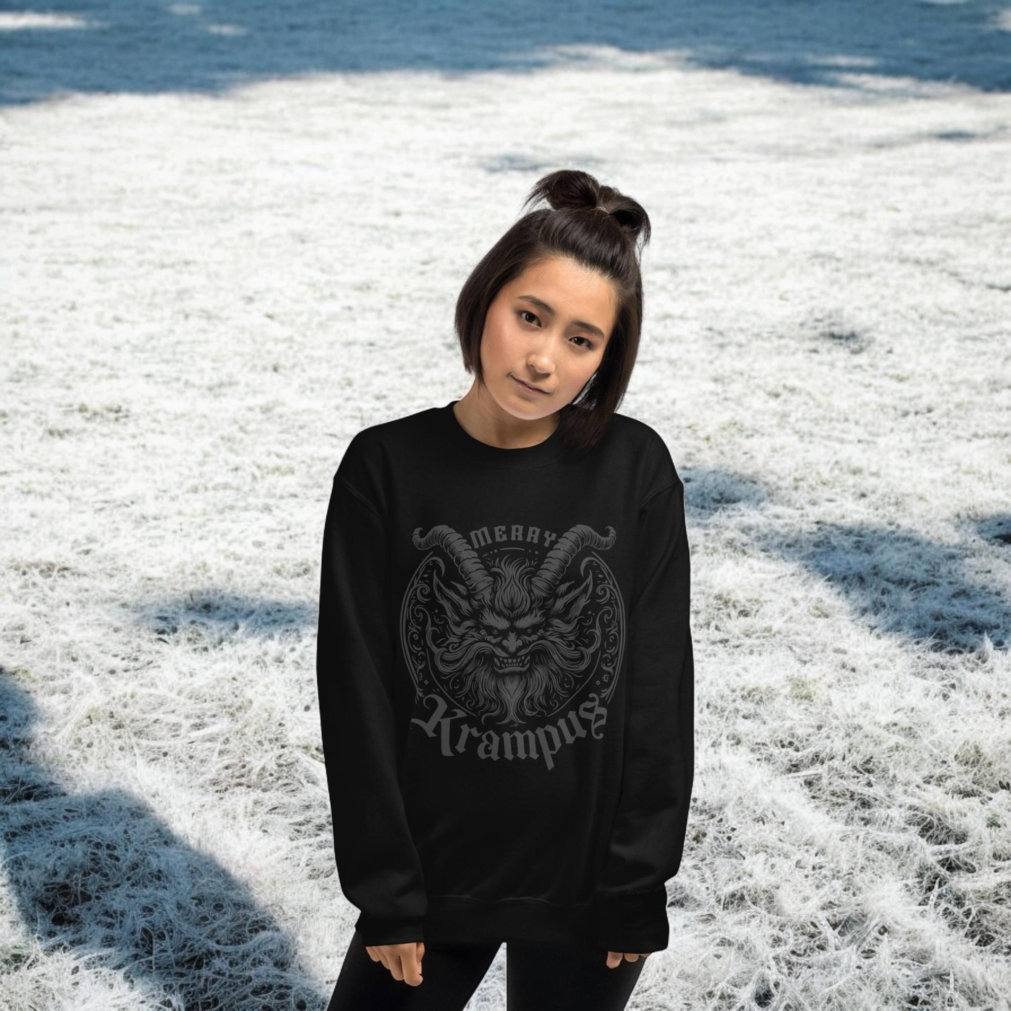 Merry Krampus Sweatshirt: Unisex Gothic Horror Christmas Jumper - Etsy