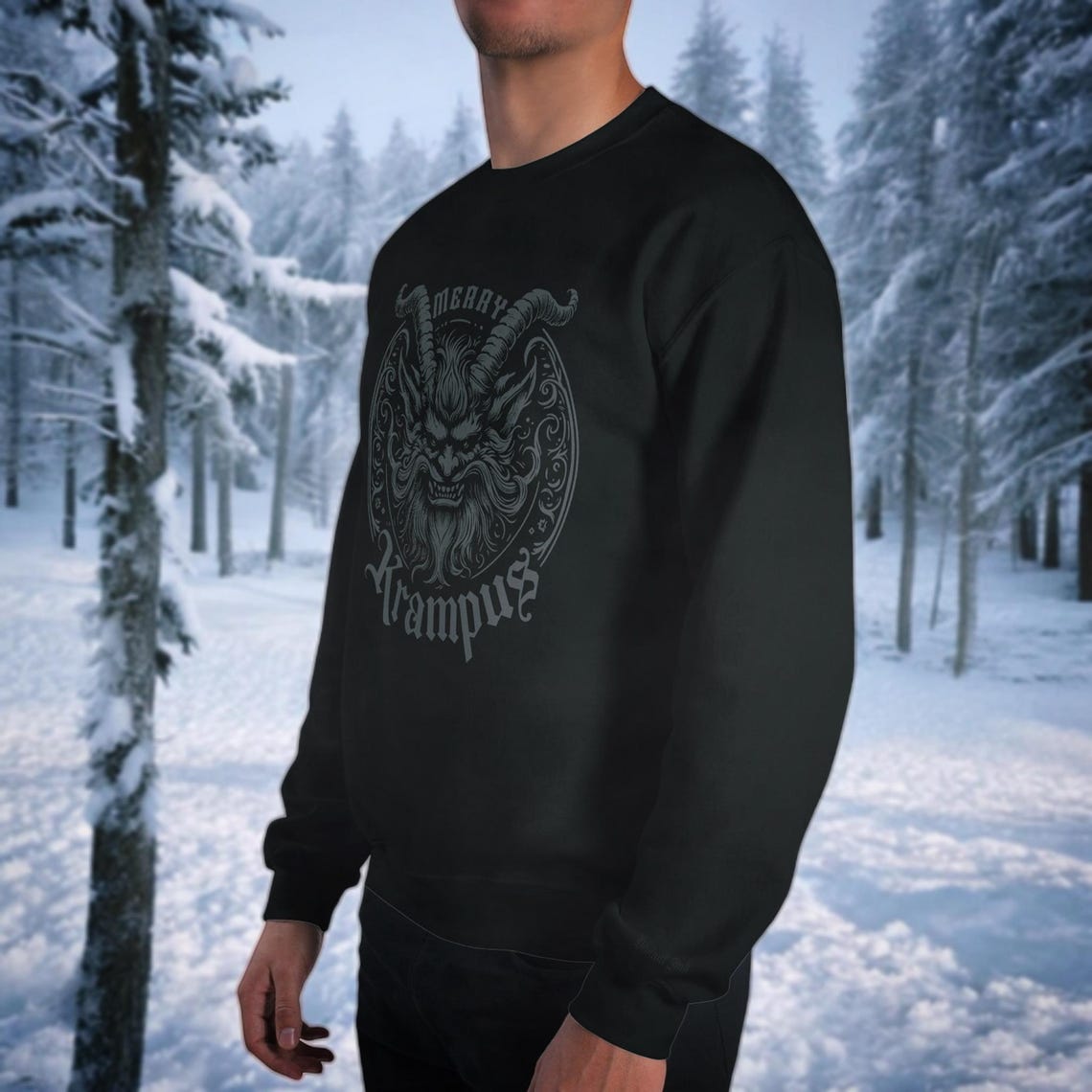Merry Krampus Sweatshirt: Unisex Gothic Horror Christmas Jumper - Etsy
