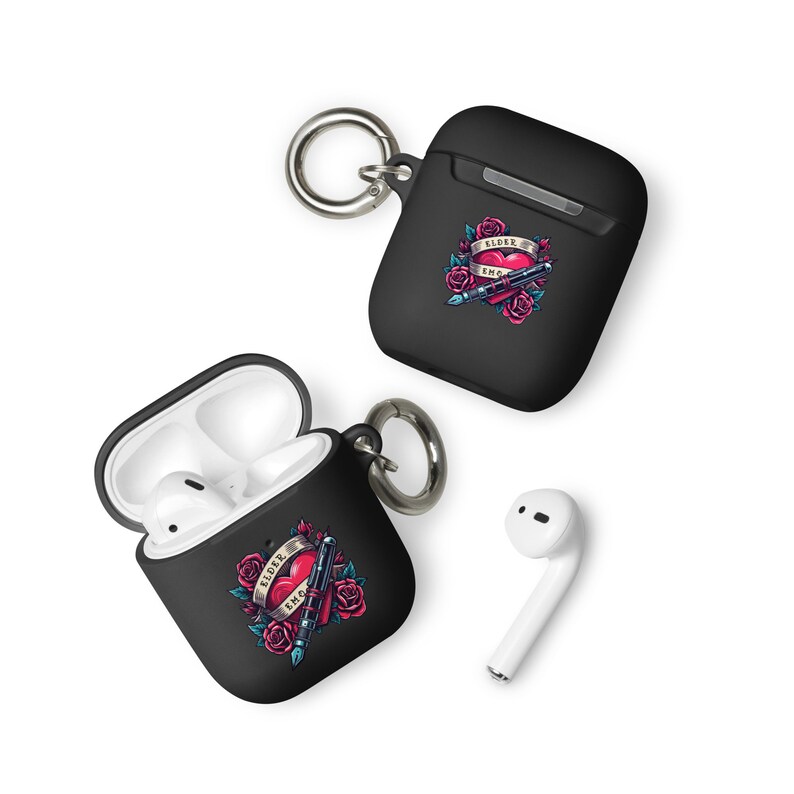 Emo Airpods® Case / Roses and Heart Tattoo / Shock Absorbing / - Etsy