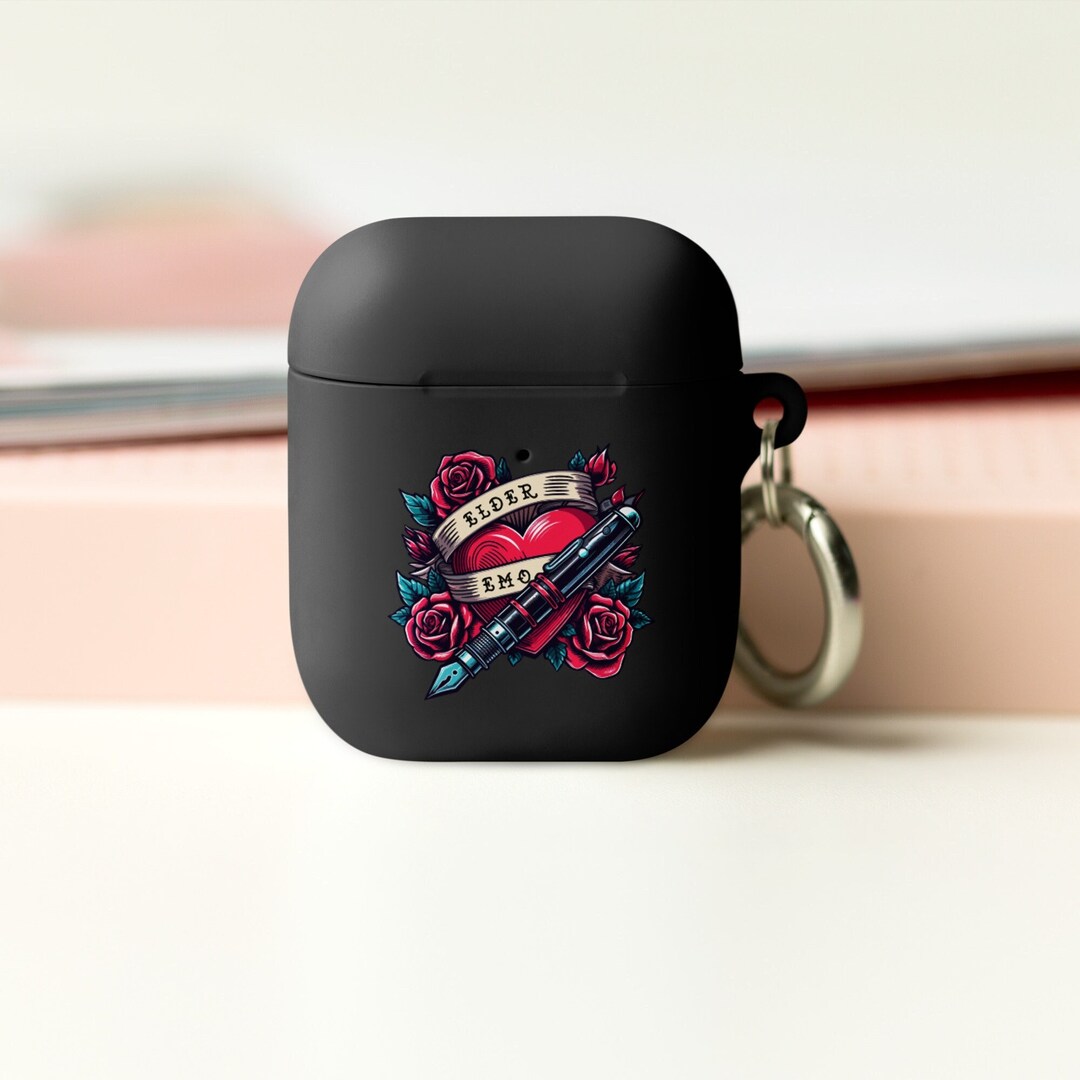 Emo Airpods® Case / Roses and Heart Tattoo / Shock Absorbing / - Etsy